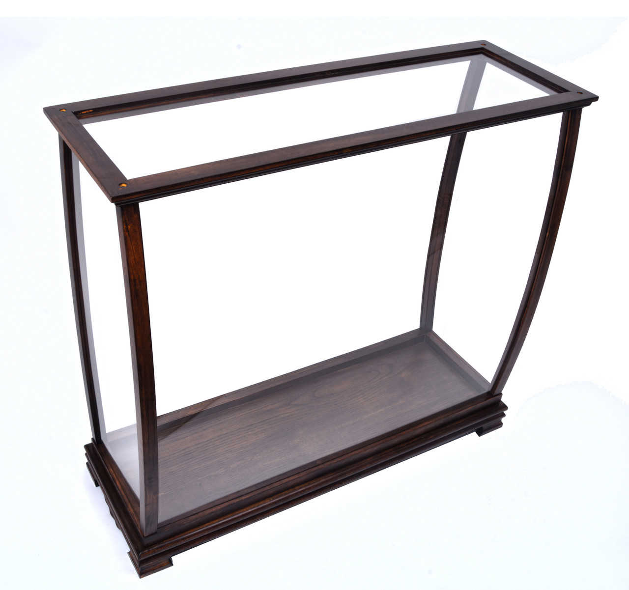 Display Case - Small to Midsize Tall Ship - Classic Brown