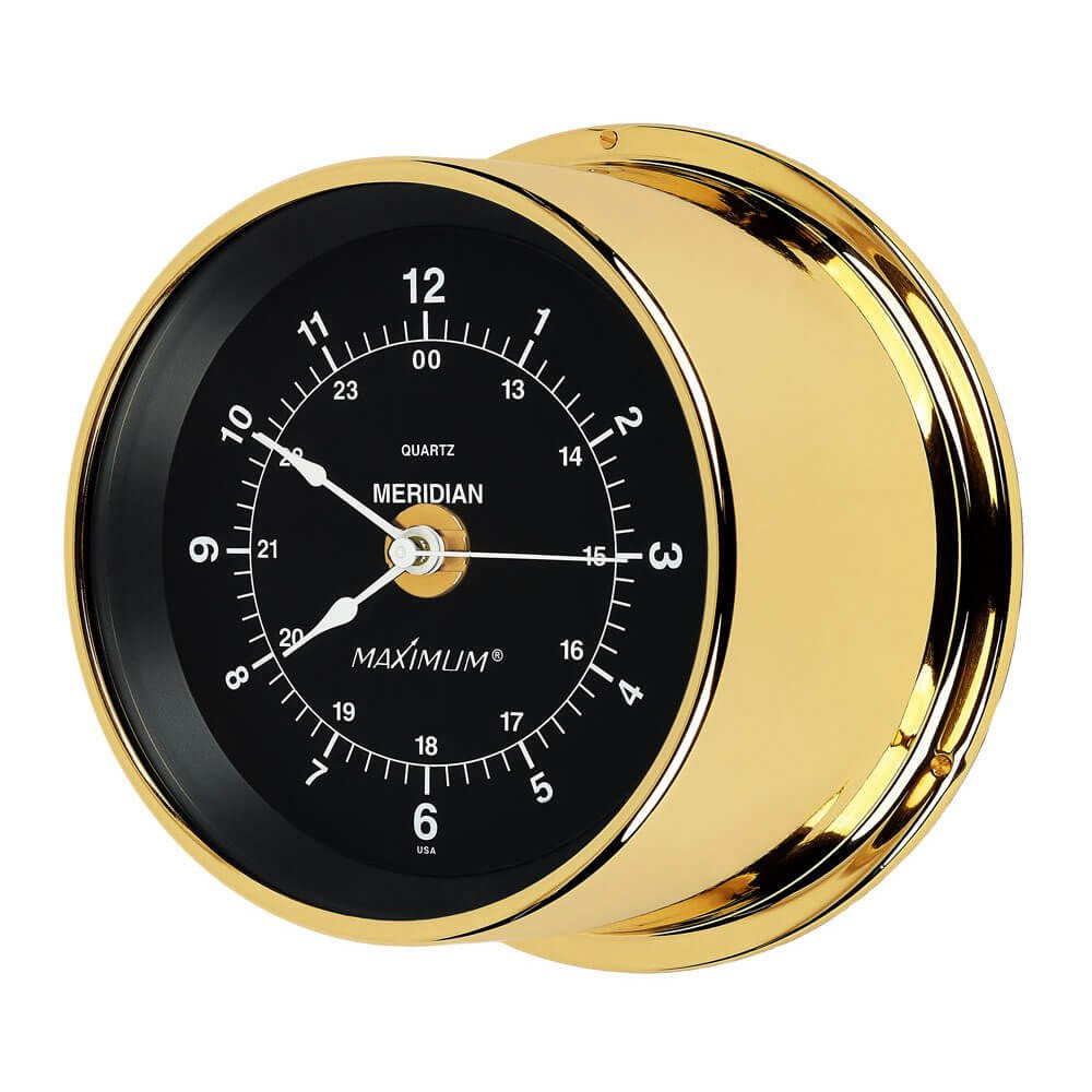 Meridian Time Clock Instrument - PVD Coated Brass Case