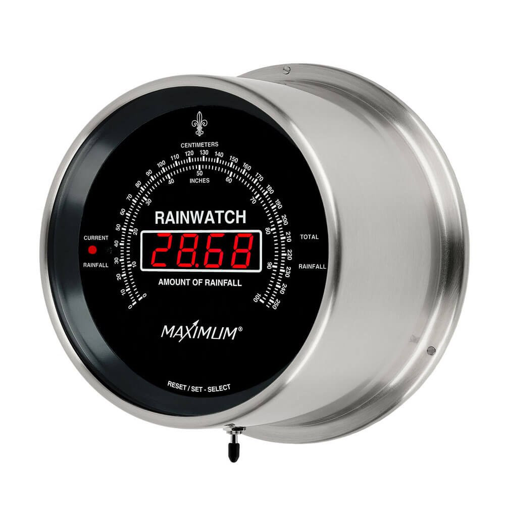 Rainwatch Digital Rain Collector Instrument - Satin Nickel Case