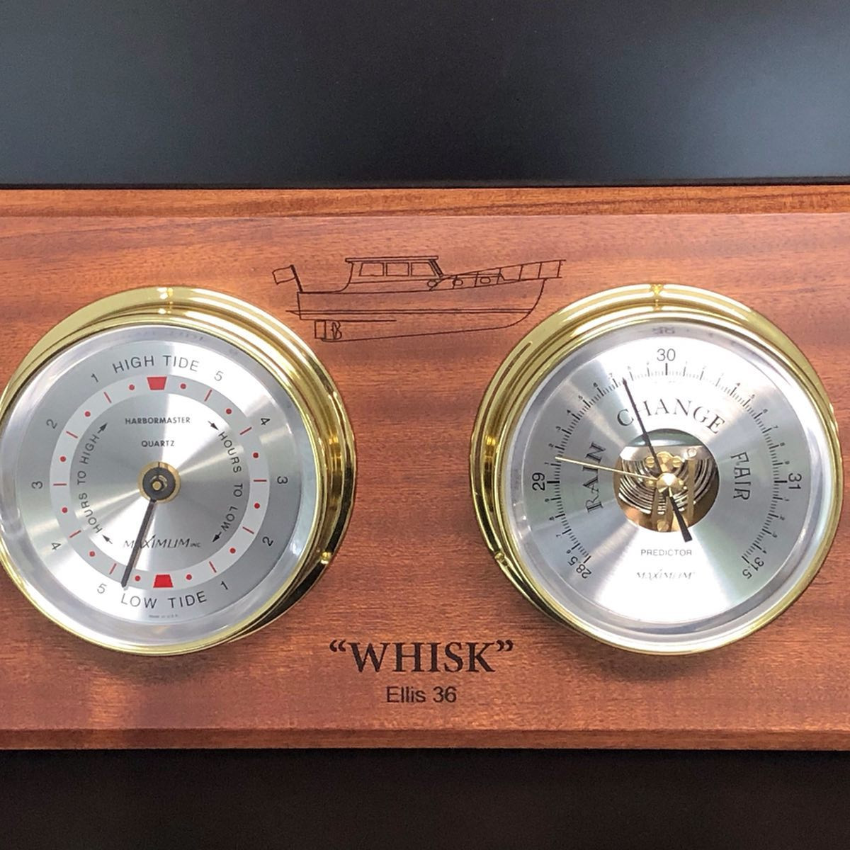 Portland Wind and Barometer Weather Station - 2 Instruments - PVD Brass ...
