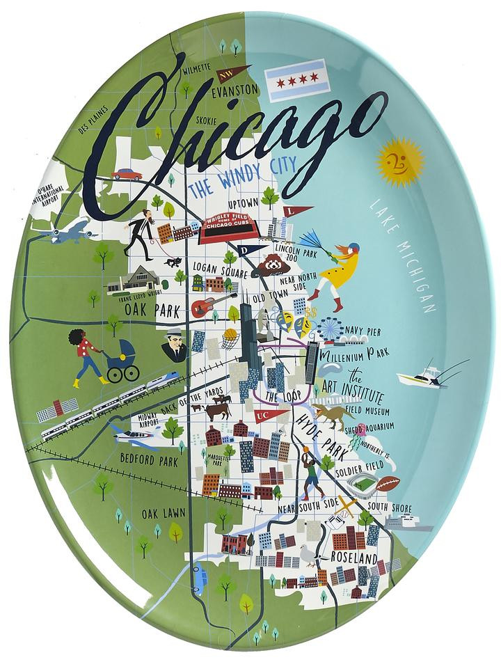 Chicago Melamine Platter