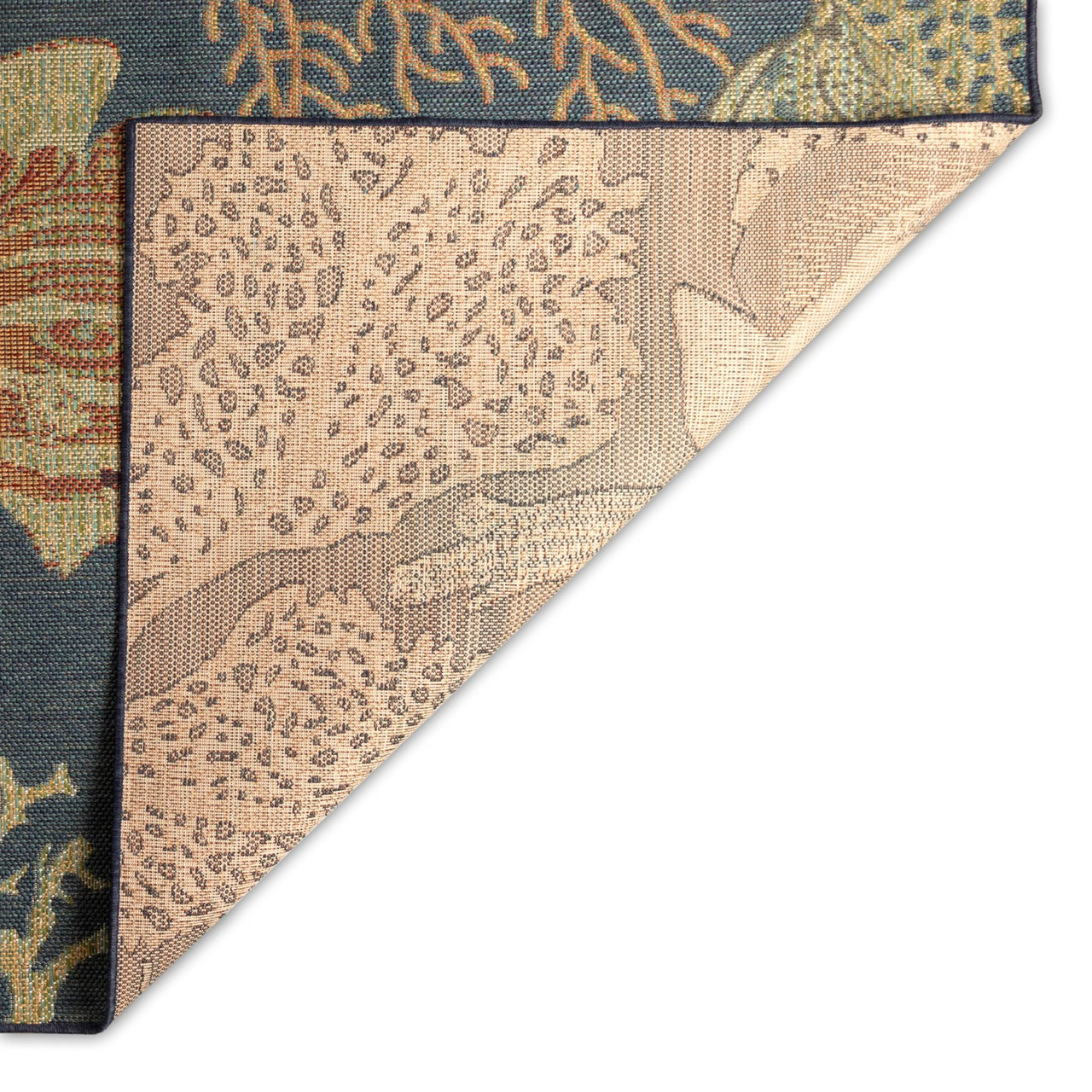 Patio Navy Fish Indoor/Outdoor Rug - 5 Sizes