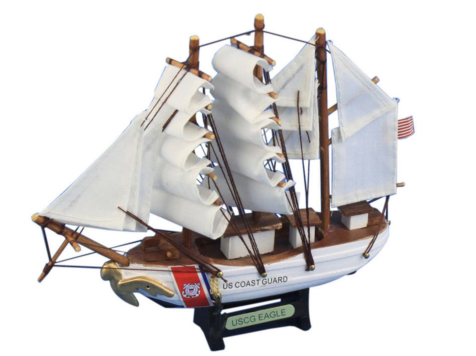 United States Coast Guard USCG Eagle Tall Model Ship -7" - Set of 6