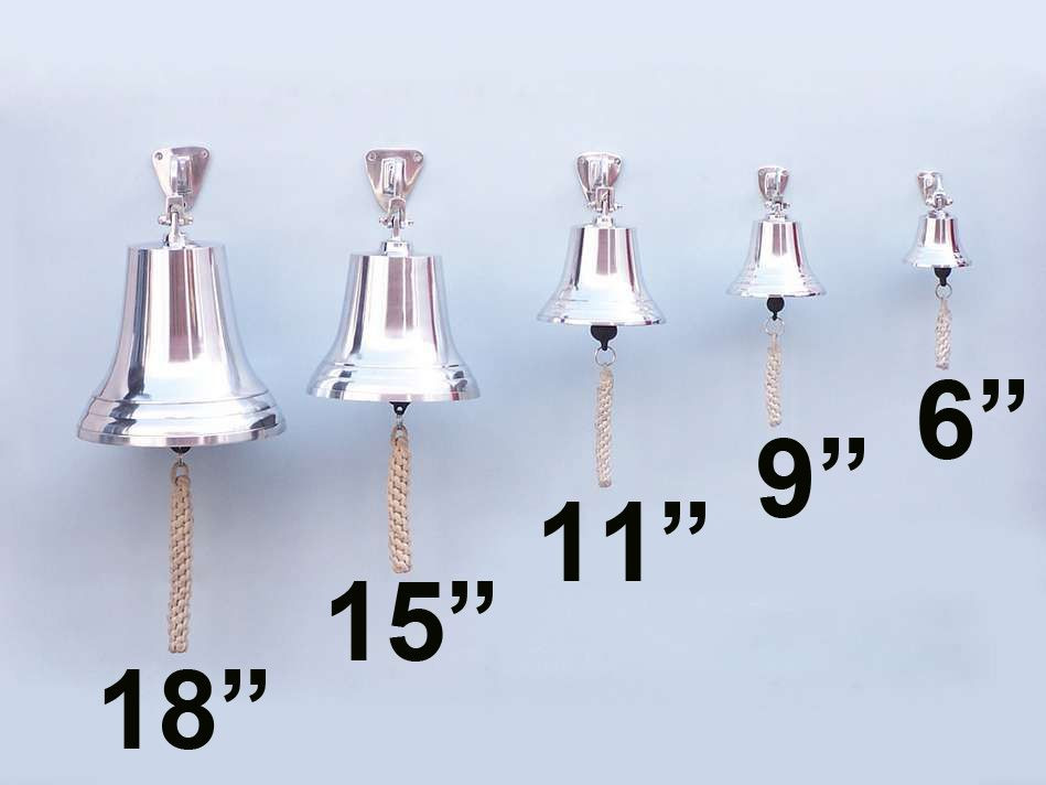 Nautical Ship's Bell - Chrome - 18"