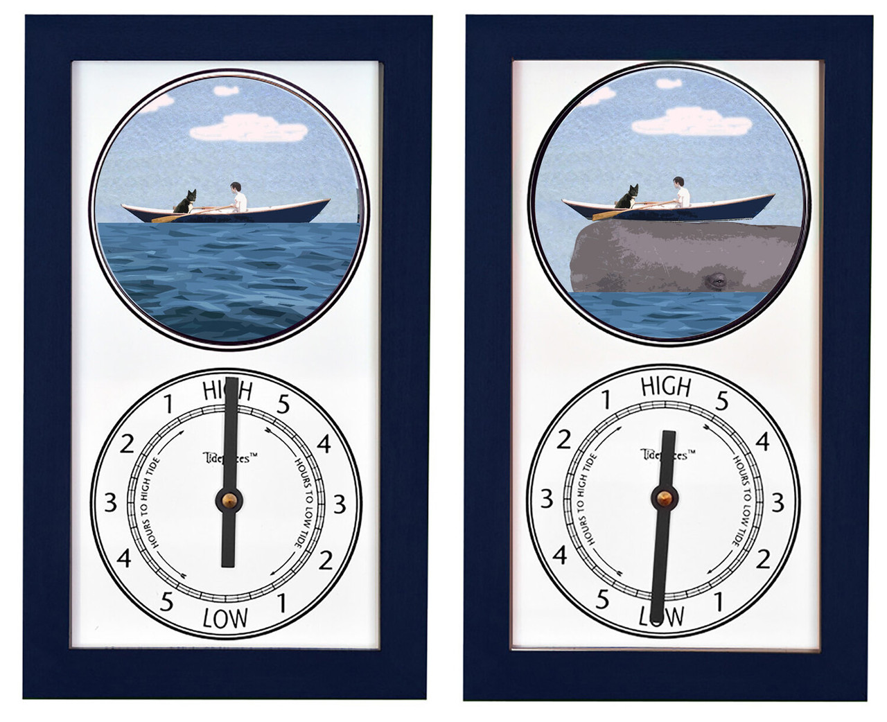 Whale and Dory Mechanically Animated Tide Clock