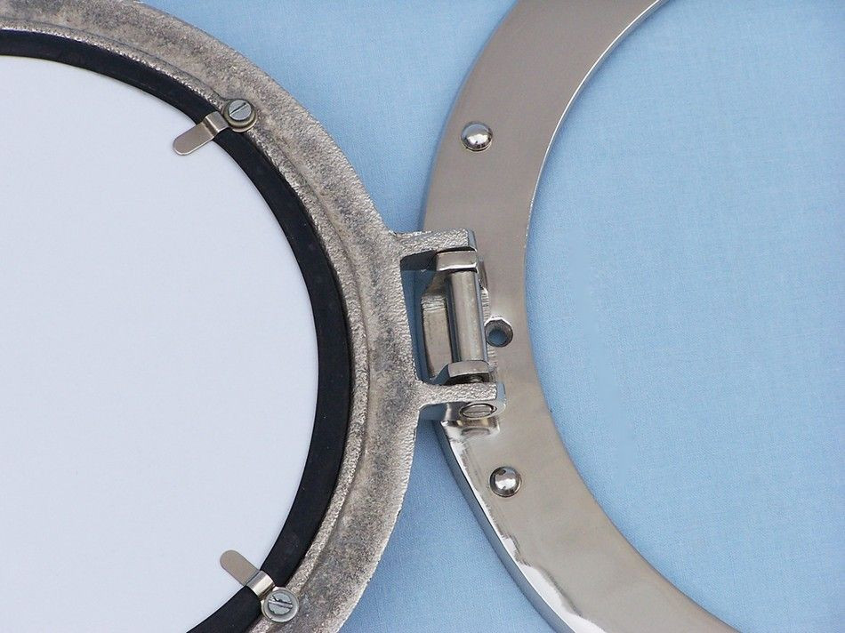 Decorative Ship Porthole Mirror 20" - Chrome