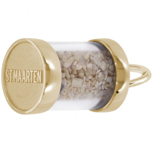 St. Maarten Sand Capsule Charm - 5 Metals Available