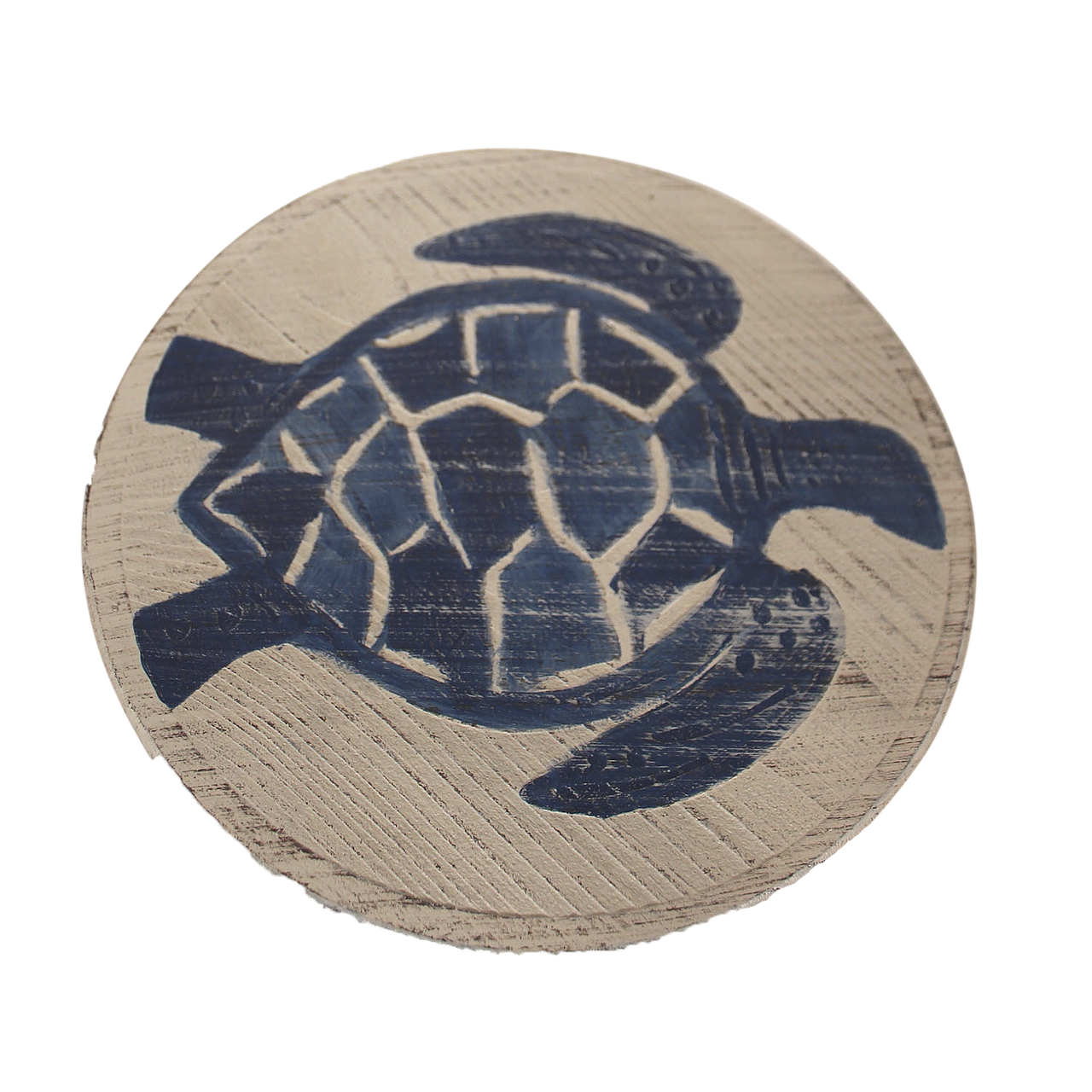 Round Wood Top - Turtle Accent Drink Table
