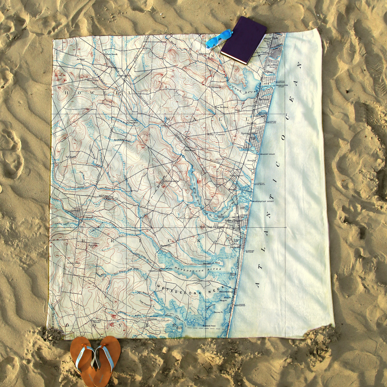 Bay Head Map Blanket - NJ