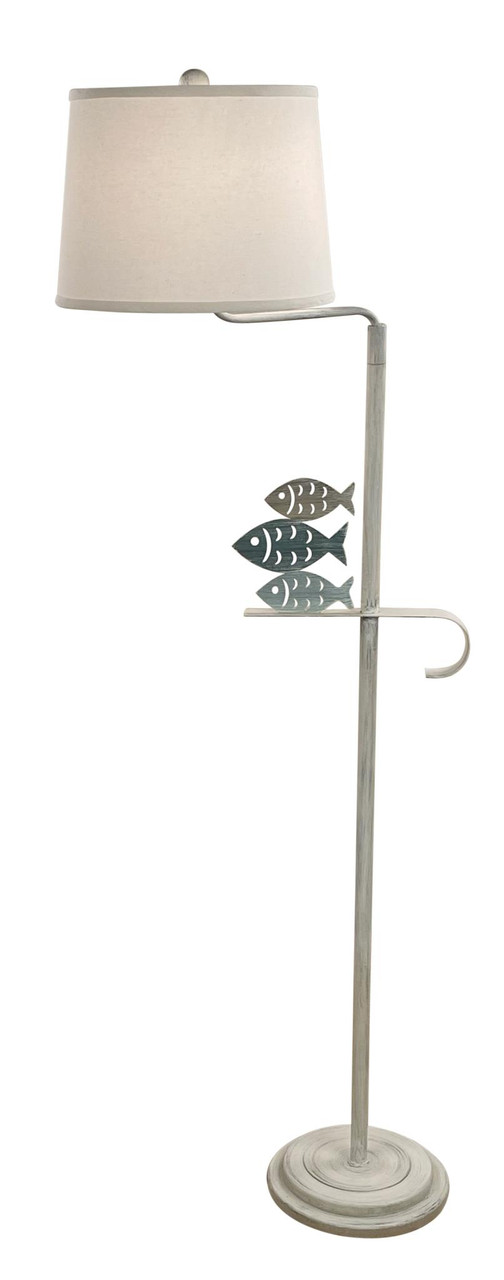 Tide Iron 3 Fish Swing Arm Floor Lamp