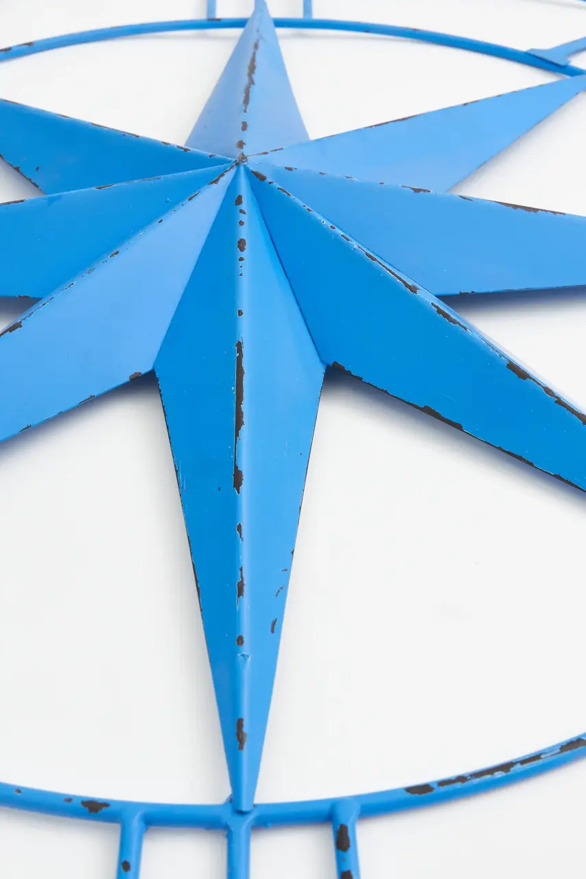 Compass Rose Wall Décor - Metal - Blue 29