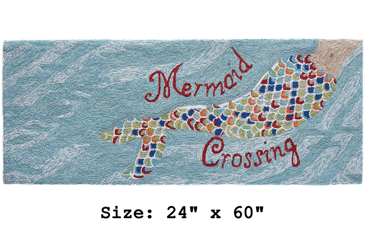 "Mermaid Crossing" Indoor/Outdoor Rug - 6 Sizes