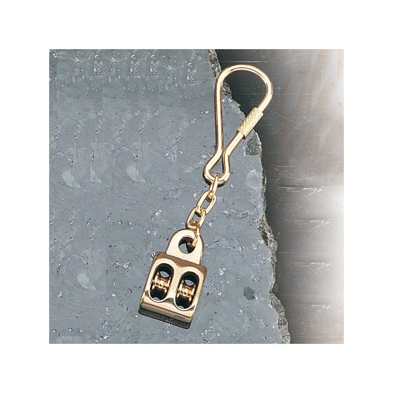 Brass Ship's Pulley Key Chain