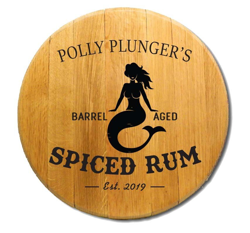 21" Personalized Rum Ship Wheel Sign with Relief - Wall Art