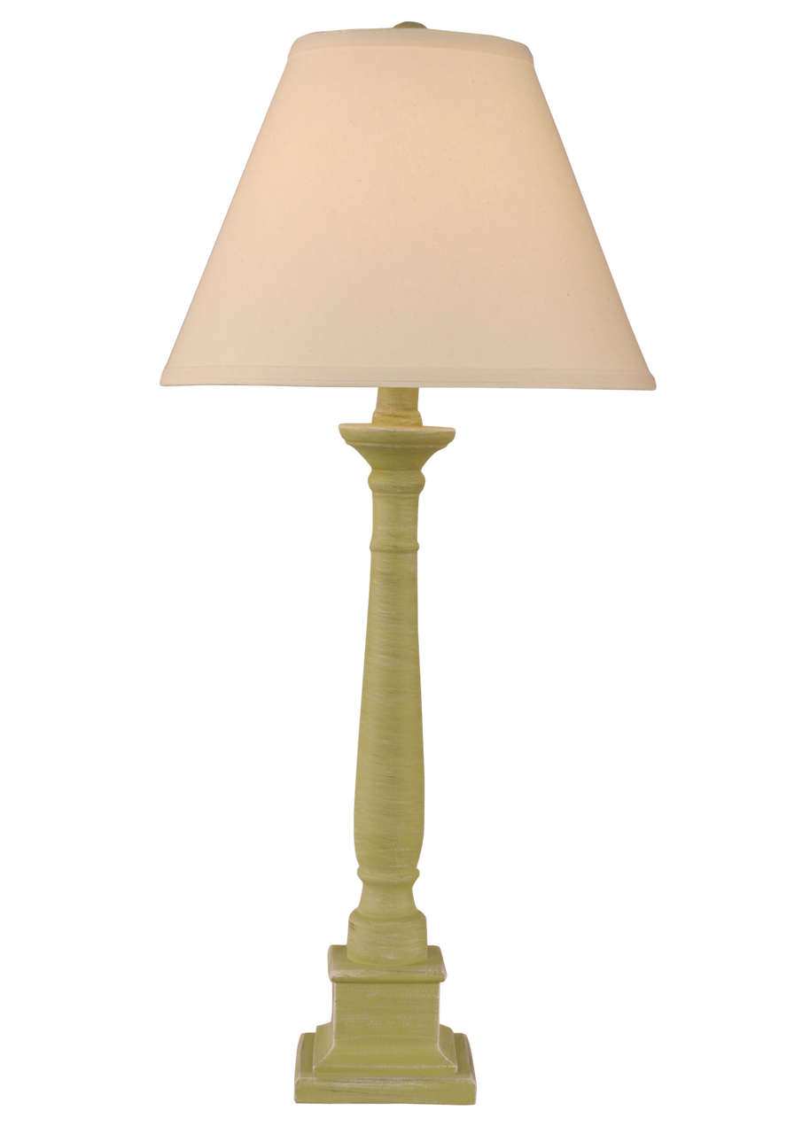 Cottage Lime Square Candlestick Table Lamp