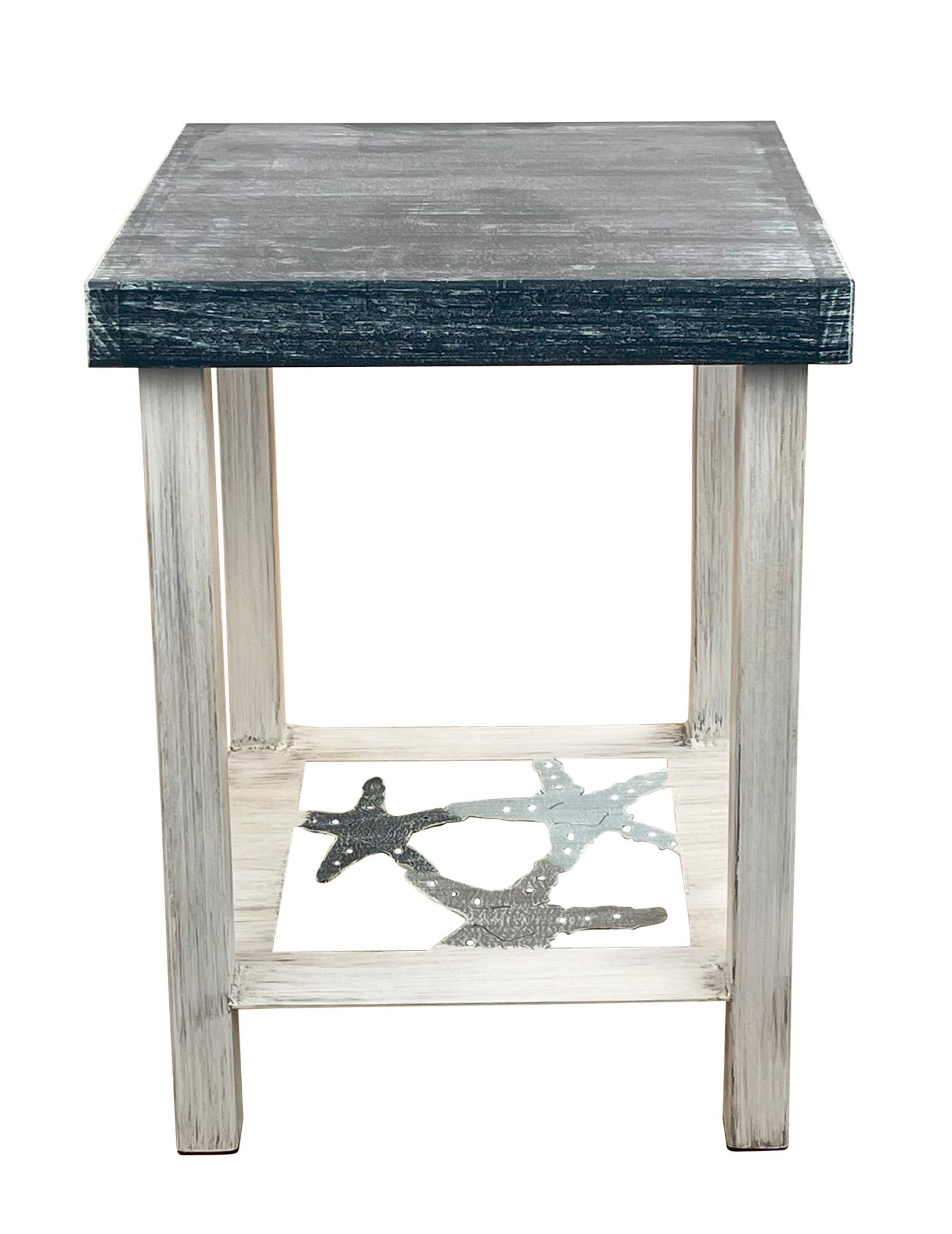 Crane Pair in Flight Nautical End Table