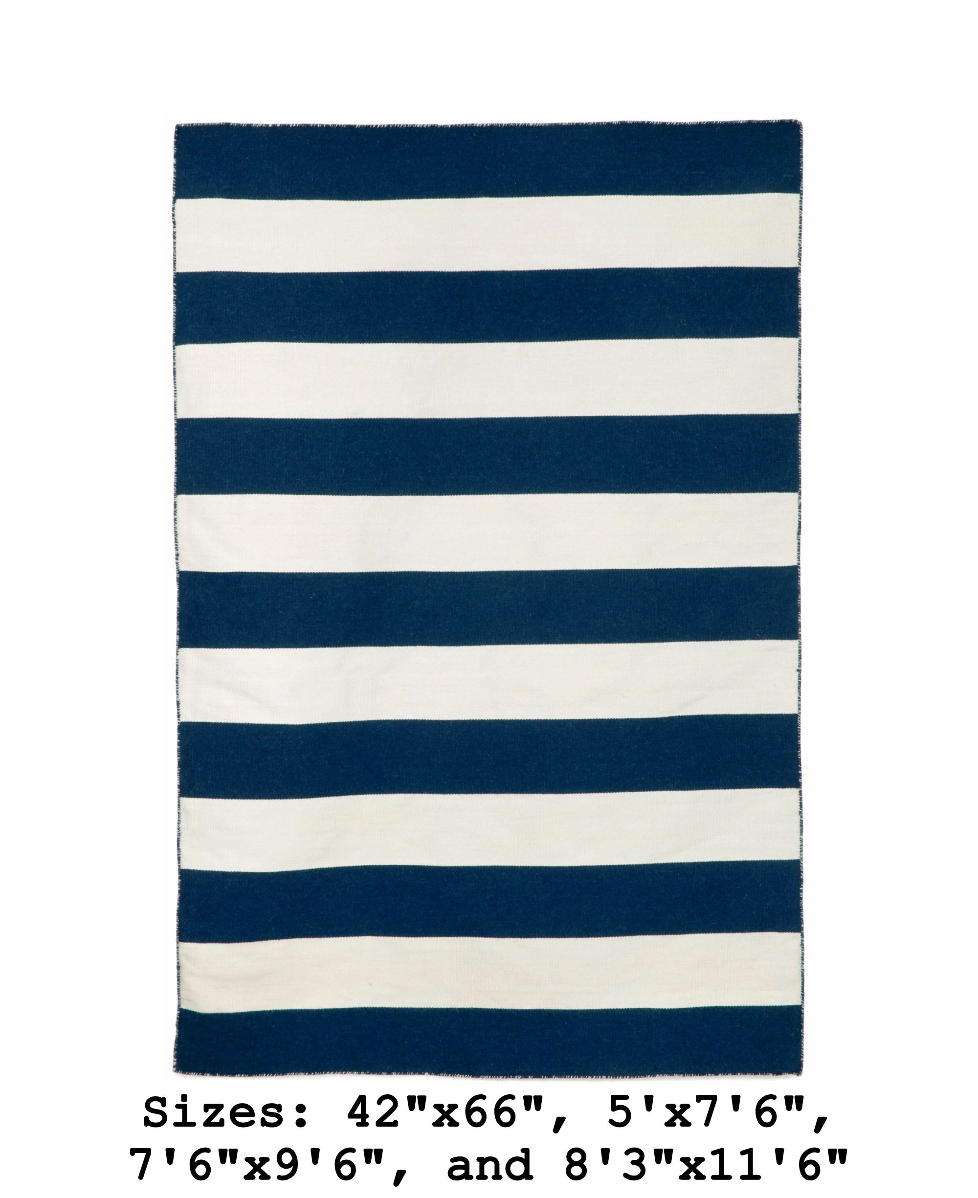 Sorrento Rugby Indoor/Outdoor Rug - Navy - 7 Sizes