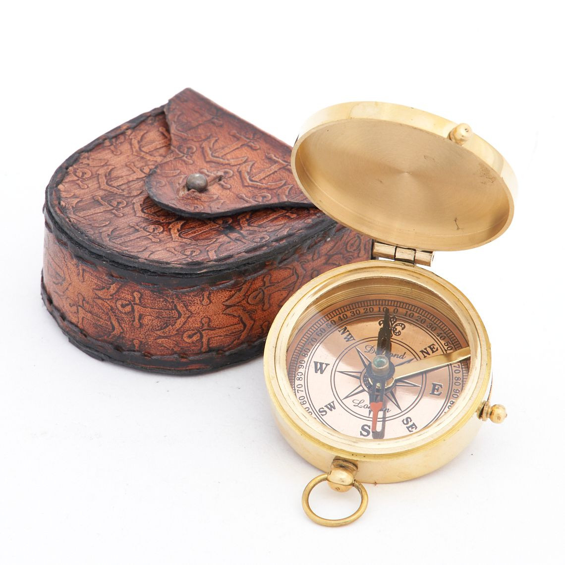 Executive Desk Compass with Mahogany Case