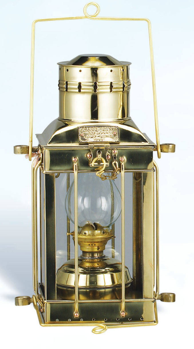 10” Miner's Oil Lantern with Brass Finish