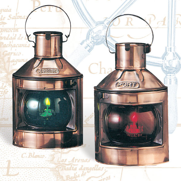 Get Port & Starboard Nautical Oil Lanterns, & Brass Boat Lighting