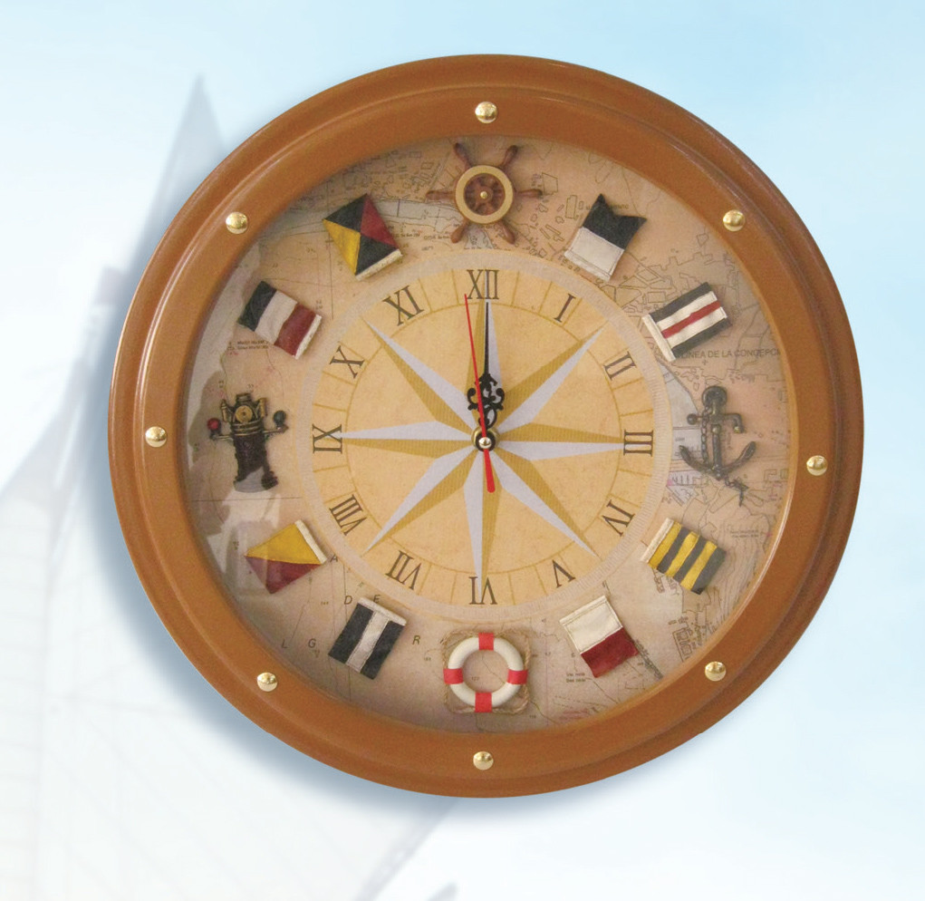 Nautical Desk Clock and Sundial - Sunny Hours Shadow - Everything ...