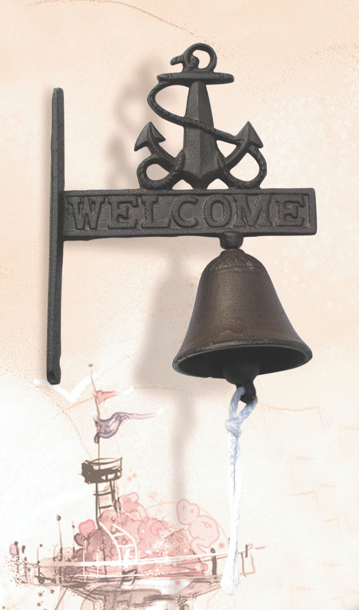 Cast Iron Welcome Bell, Ship & Brass Bells