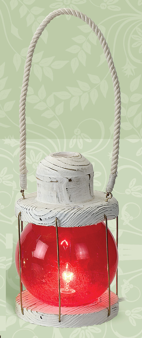 5" x 8" Red Ball Electric Lantern