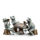 Card Cheat Frogs Garden Sculpture