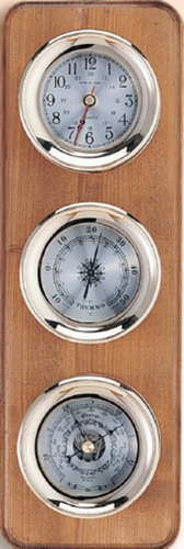 Clock, Barometer, and Thermometer on Base - 18"