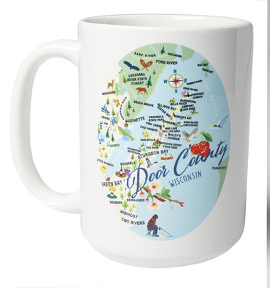 Ceramic Mug - Door County - Set of 4
