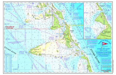 Staniel Cay Yacht Club, Bahamas Chart Placemats - Set of 4