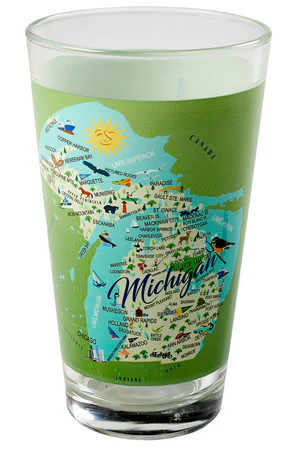 Pint Glass - Michigan - Set of 2