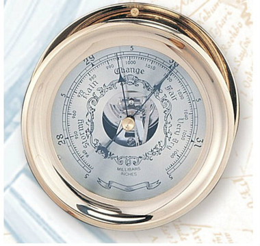 Brass Captain's Barometer w/Personalized Option - 2 sizes