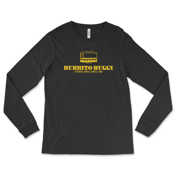 Burrito Buggy Athens, Ohio Long Sleeve Black T-Shirt | Ohio University