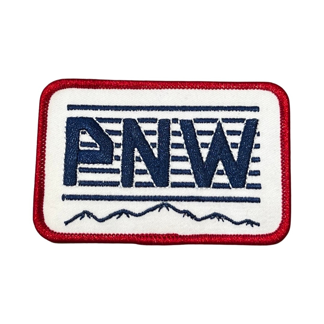 PNW White iron on patch | Sweetpea and Boy