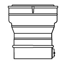 Tankless Water Heater Adapter For 4" PVC Pipe Noritz VP4-ADAPT-PVC
