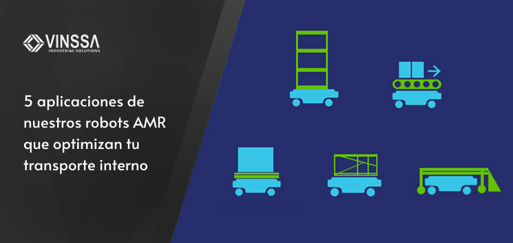 5 aplicaciones de robots AMR para transporte interno - Tienda Vinssa
