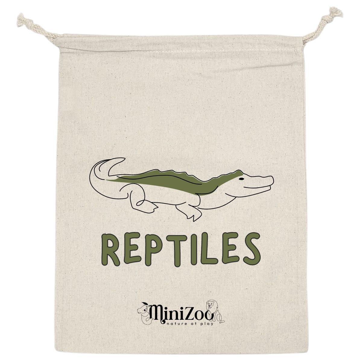 MiniZoo Reptiles Drawstring Bag | Toy Storage Bags