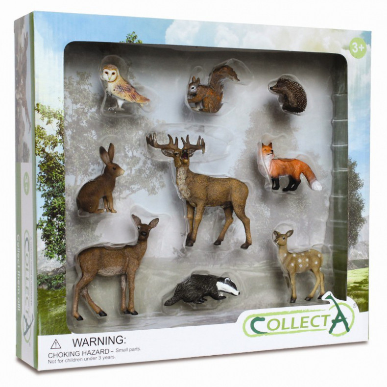 CollectA Woodlands Gift Set 8pc 84168 | MiniZoo Woodland Animals