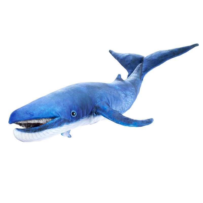 Folkmanis Blue Whale Puppet | MiniZoo Plush Puppets