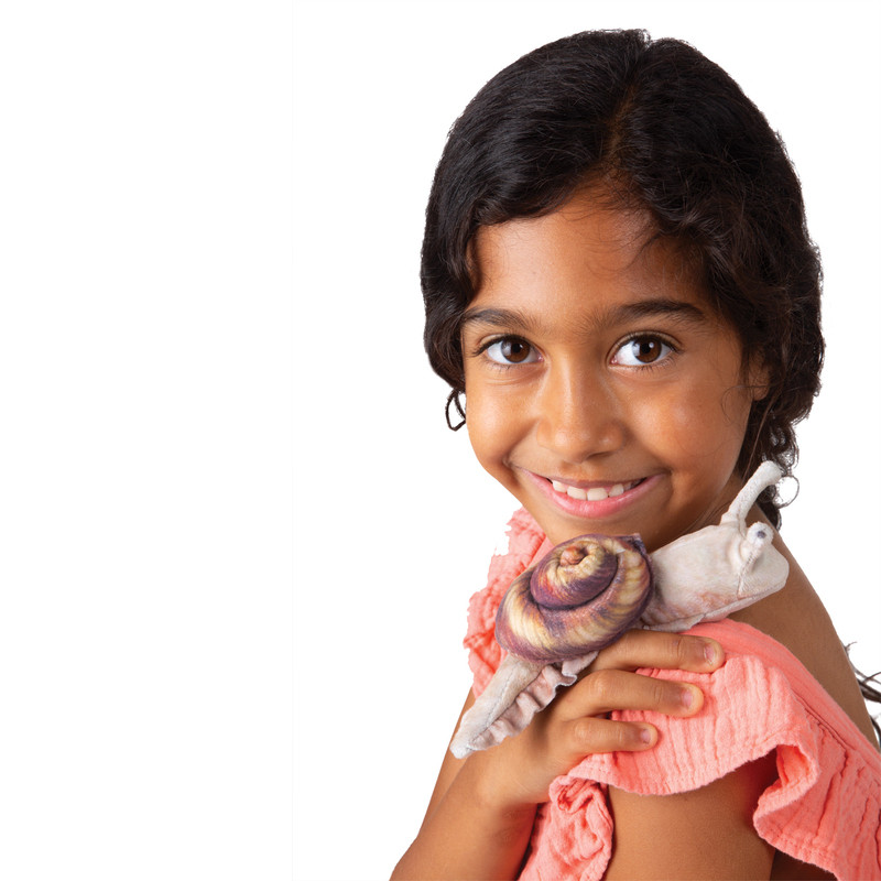 Folkmanis Mini Snail Puppet | MiniZoo Finger Puppets