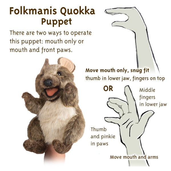 Folkmanis Quokka Hand Puppet | Folkmanis Hand Puppets Australia