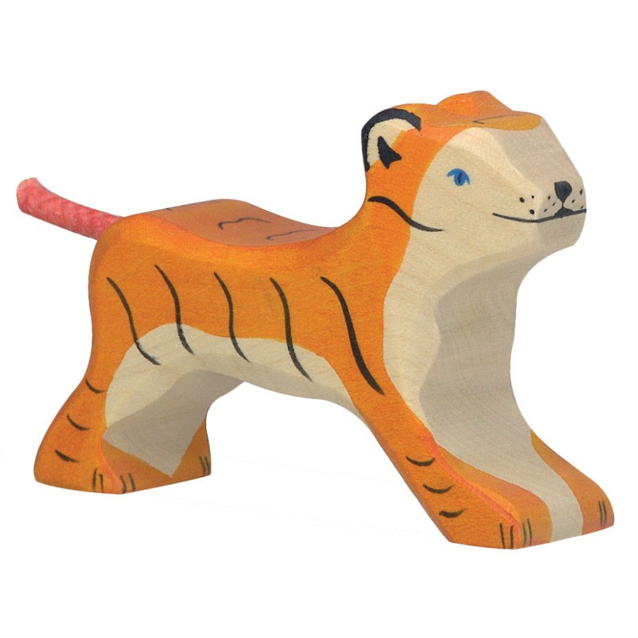 Holztiger Tiger Running Small | MiniZoo Wooden Animals