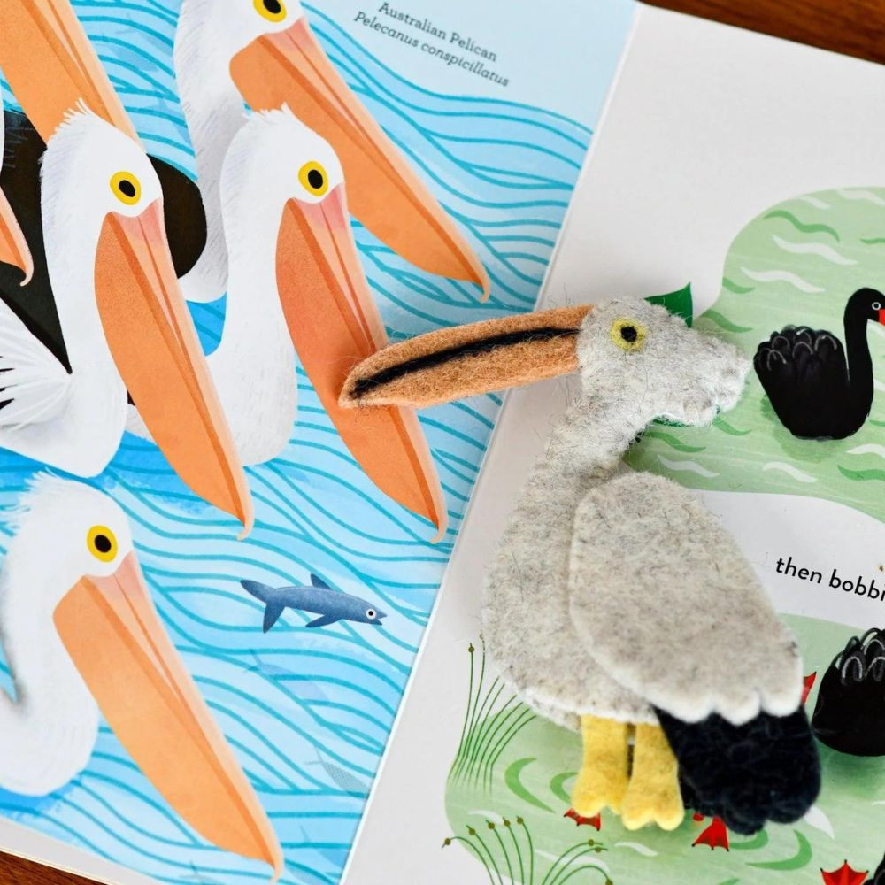 Busy Beaks Book and Finger Puppet Set | Australian Bird Gift Set
