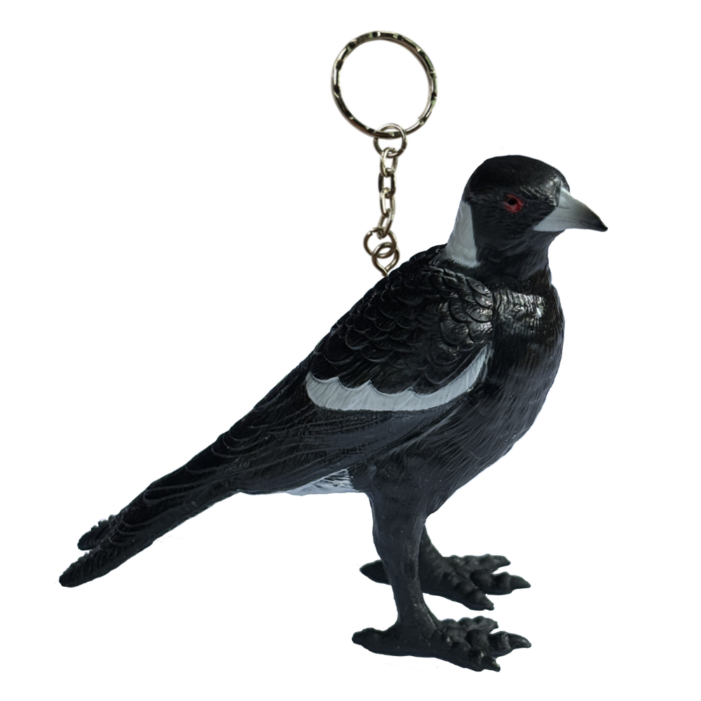 Science and Nature Magpie Keychain | Australian Bird Figurines