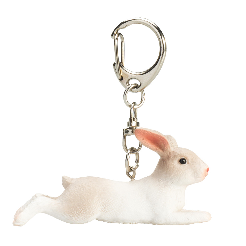 Mojo Rabbit Lying Keychain | Animal Keychains