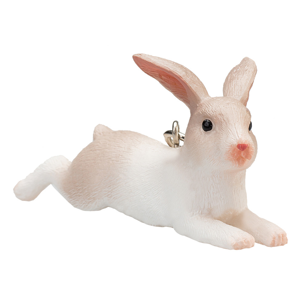 Mojo Rabbit Lying Keychain | Animal Keychains