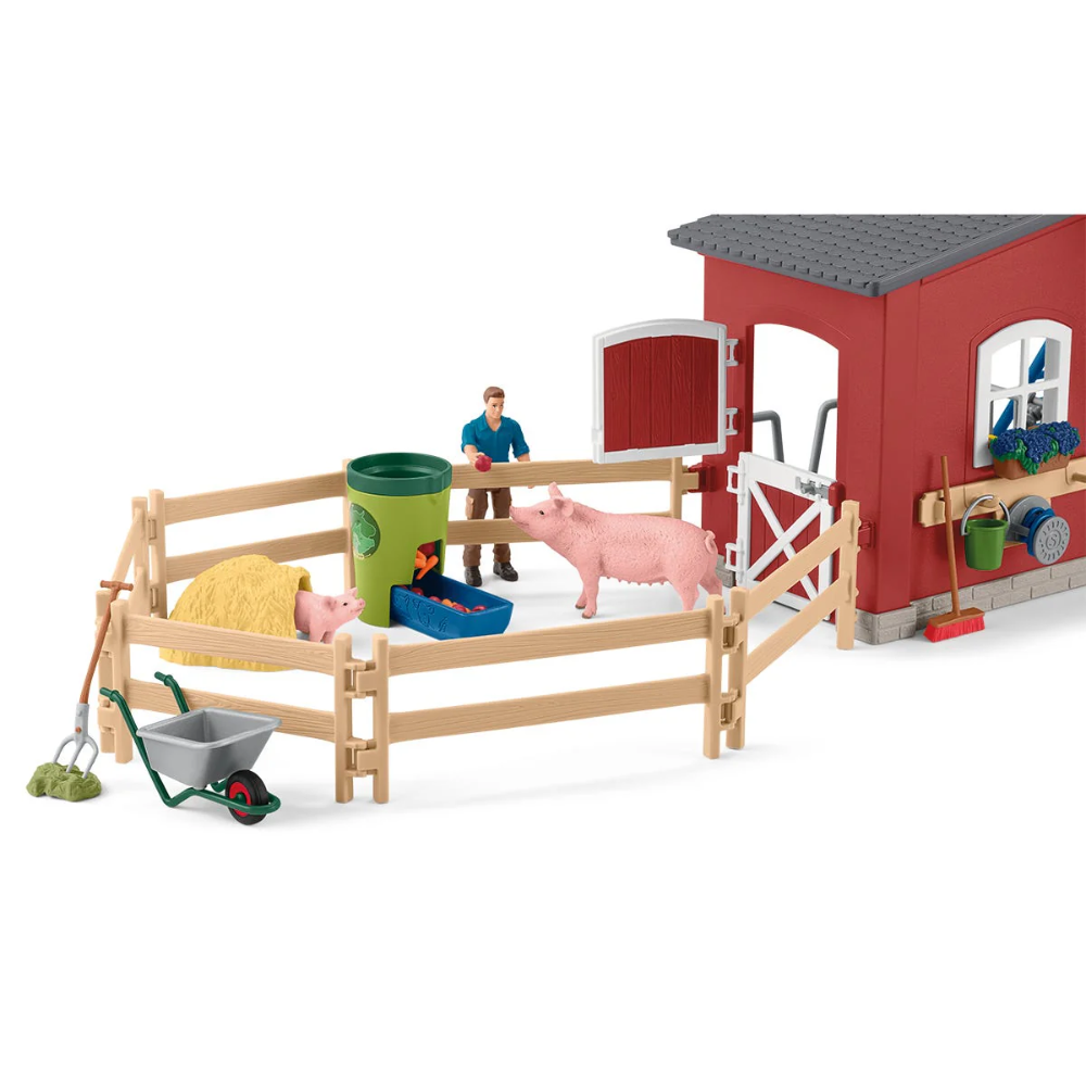 Schleich Red Barn with Animals and Accessories | Schleich Farm Playsets