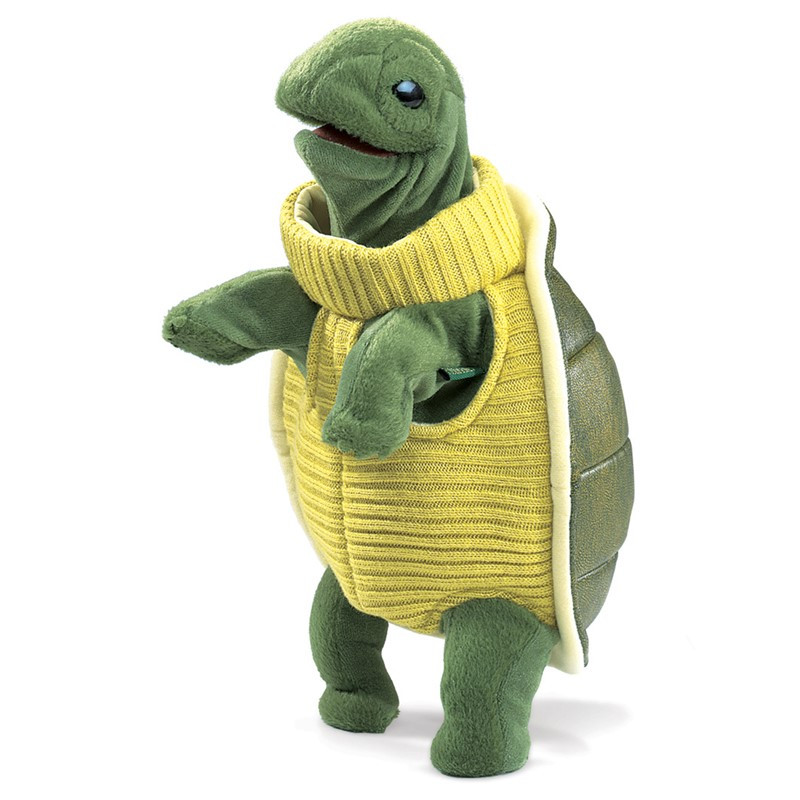Folkmanis Turtleneck Turtle Hand Puppet - MiniZoo