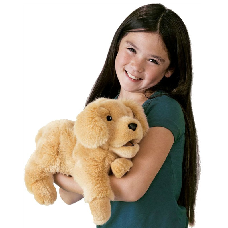 Folkmanis Golden Retriever Puppy Hand Puppet - MiniZoo